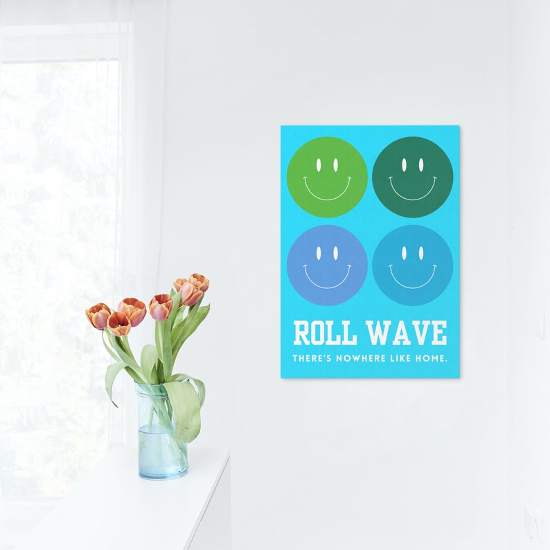 Tulane University Roll Wave Smiley Face Poster - Etsy