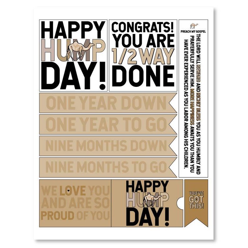Missionary Hump Day Package Printables, Missionary Package, Missionary ...