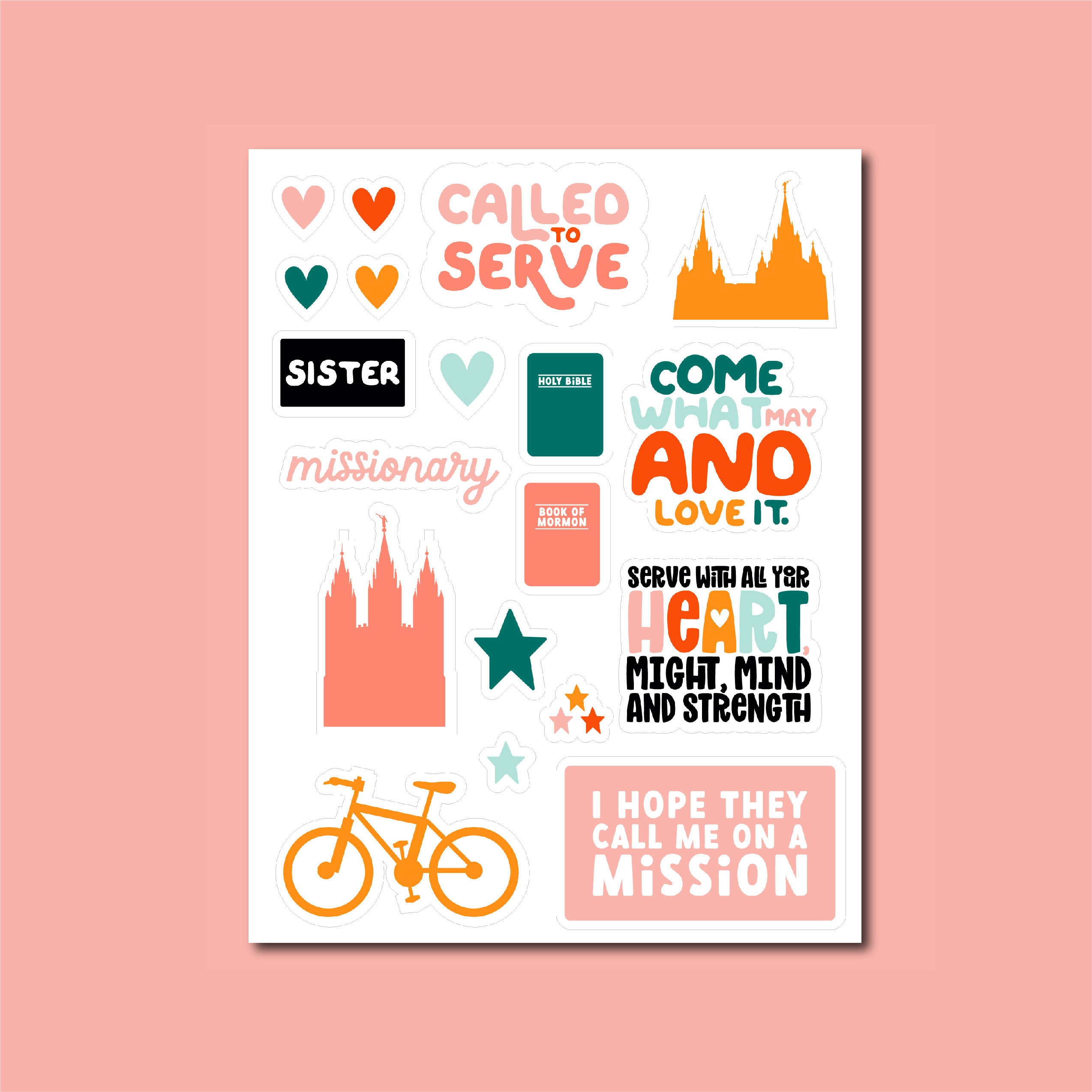 Sister Missionary Sticker Sheet- Print and Cut - Etsy