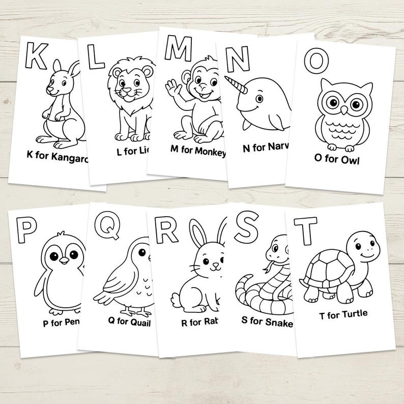 ABC Alphabet Coloring Pages for Kids, A-Z Printable, Preschool ...