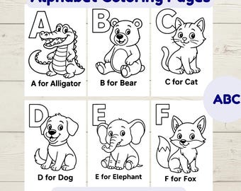 ABC Alphabet Coloring Pages for Kids, A-Z Printable, Preschool ...
