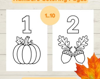 Number Coloring Pages (1-10) Printable Preschool, Kindergarten ...