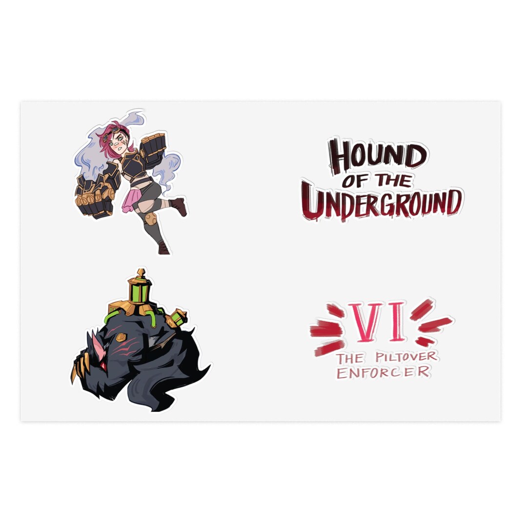 Arcane Sticker Sheets | Vi & Warwick | League of Legends Art - Etsy
