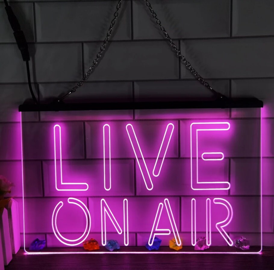 ON AIR Led Neon Light Sign for Music Studio Podcast Recording Video ...