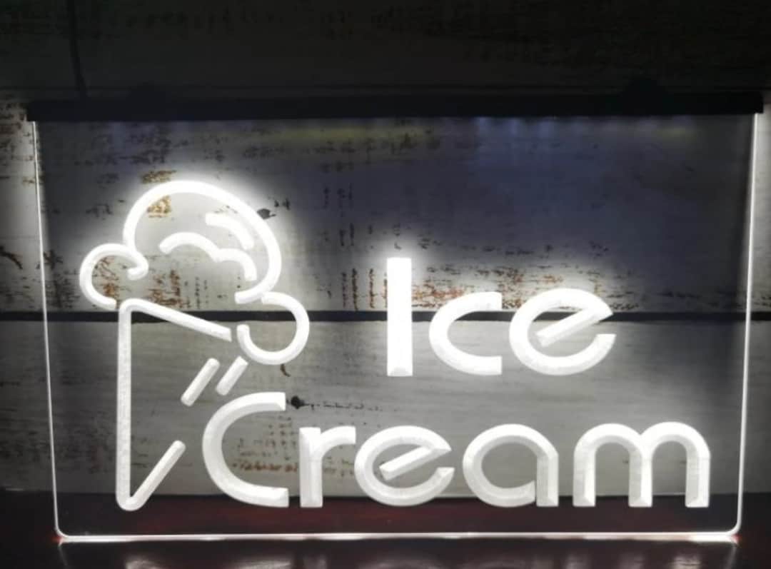 Open Ice Cream Shop LED Neon Sign for Cafe Chocolate Sweets Pastry Cake ...