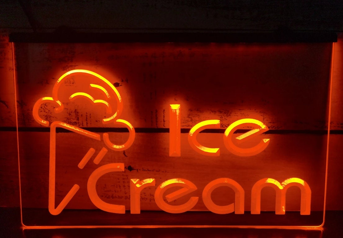 Open Ice Cream Shop LED Neon Sign for Cafe Chocolate Sweets Pastry Cake ...