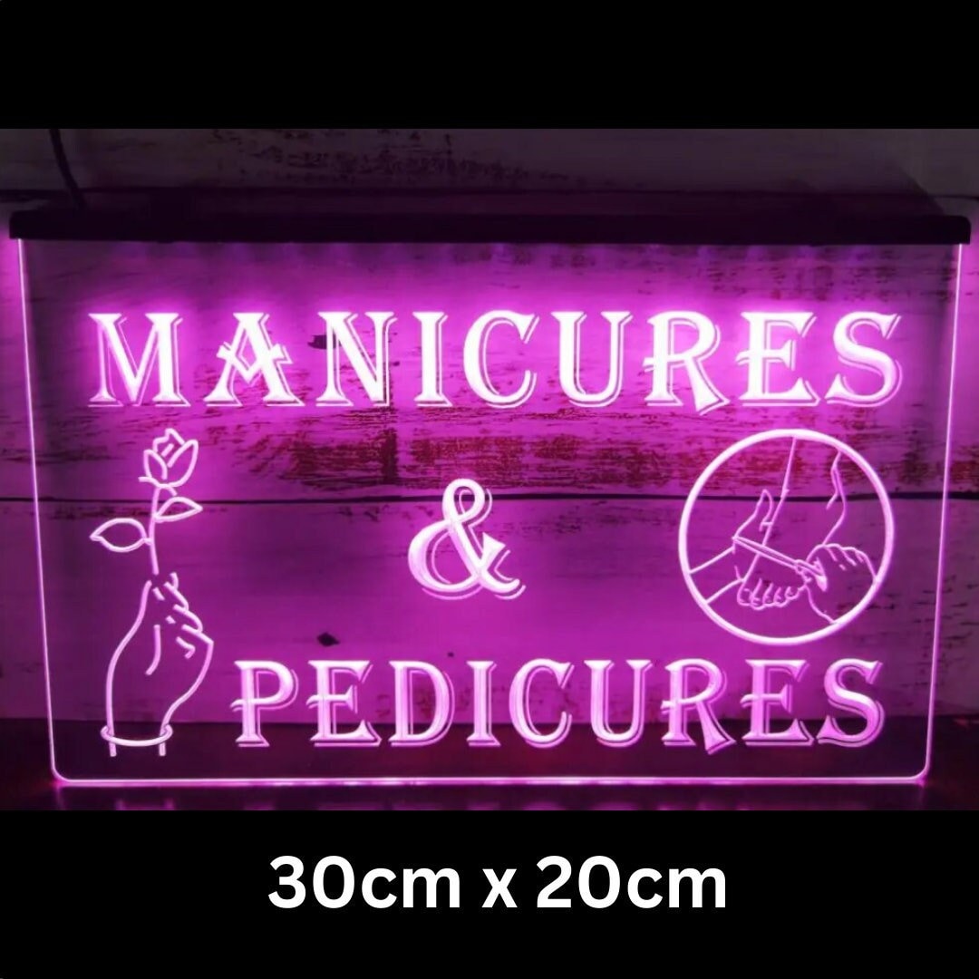 Manicure Pedicure Led Neon Light Sign Beauty Massage Parlor Salon Spa ...