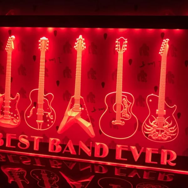 Rock Band Neon Sign - Etsy