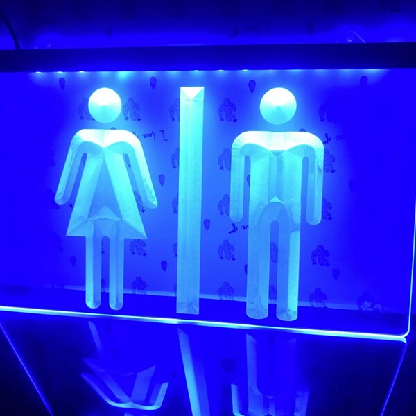 Male Female Restroom Sign - Etsy