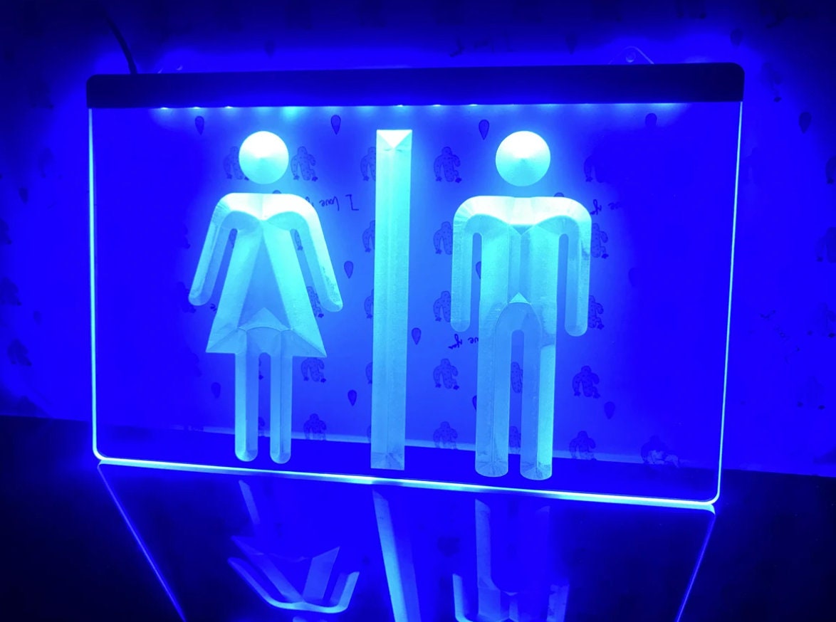 Toilet Restrooms Washroom WC Male Female Bright Display LED - Etsy