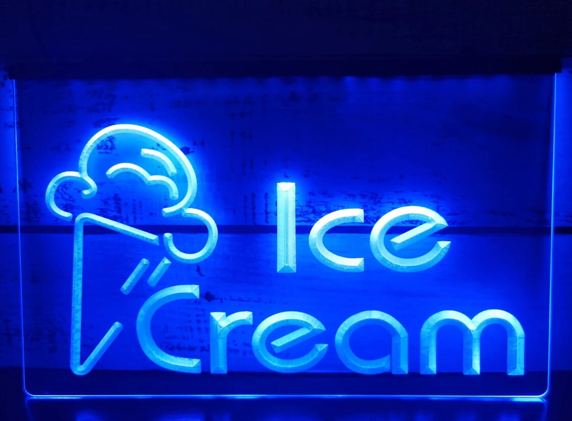 Open Ice Cream Shop LED Neon Sign for Cafe Chocolate Sweets Pastry Cake ...
