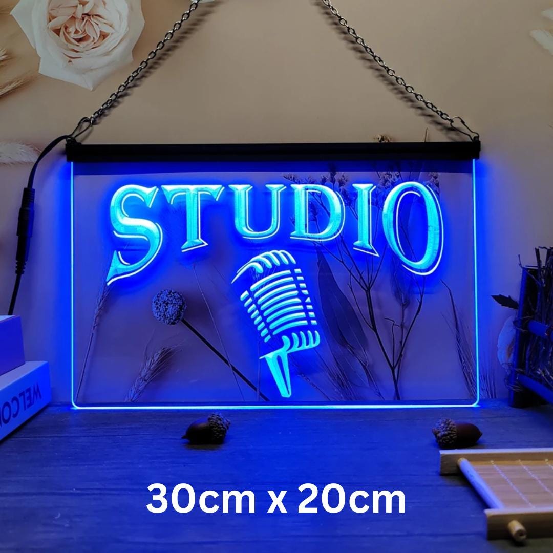 Studio Sign, Studio LED Neon Light Sign for Recording Podcast Radio RJ ...