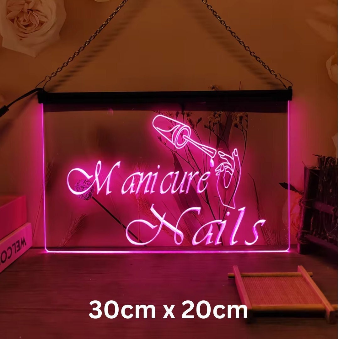 Manicure Nails Led Neon Light Sign Ladies Beauty Parlor Salon Pedicure ...