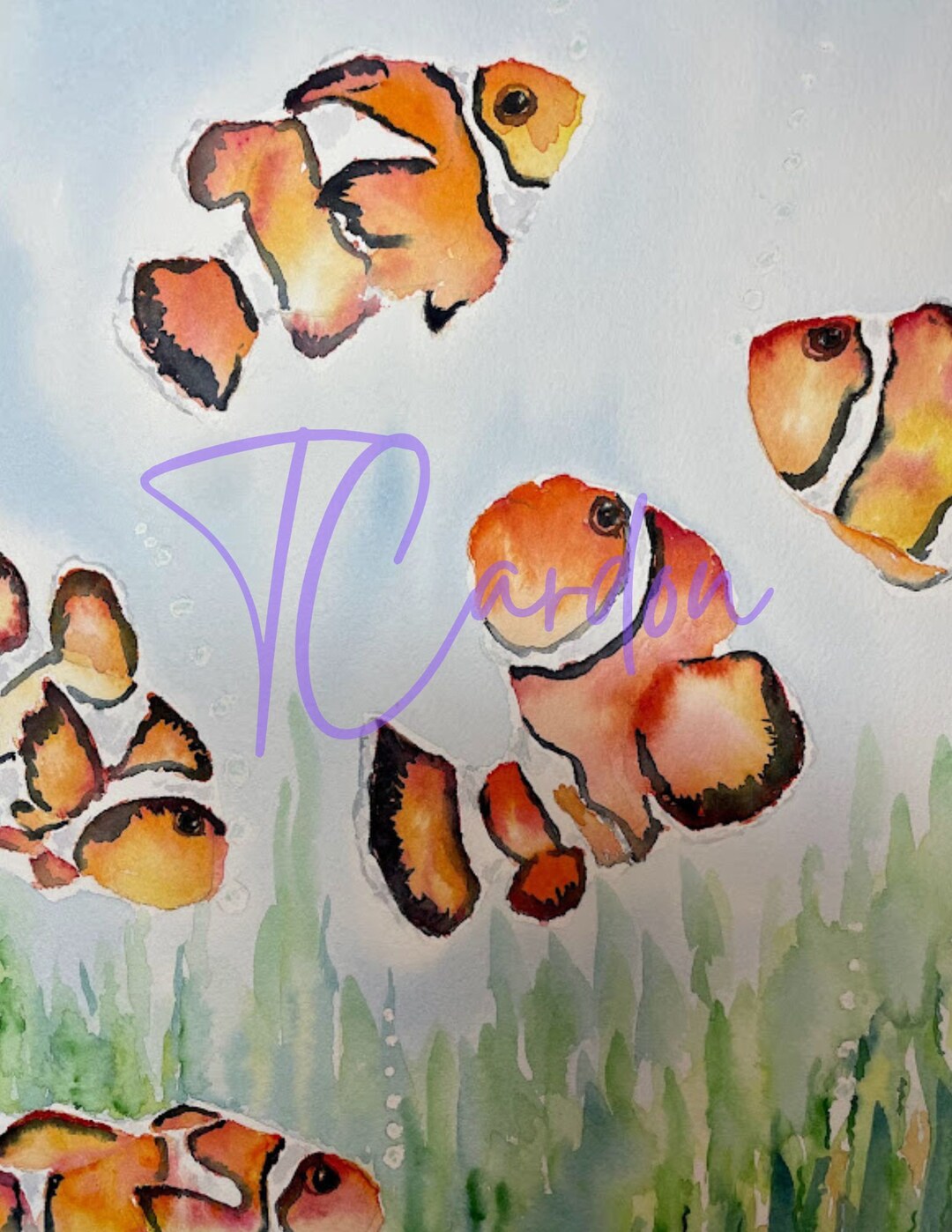 Clownfish Watercolor Print - Etsy
