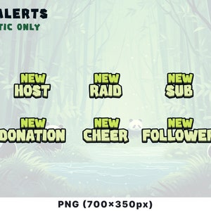 CUTE PANDA BAMBOO Stream Overlay // Full Package // Screens, Alerts ...