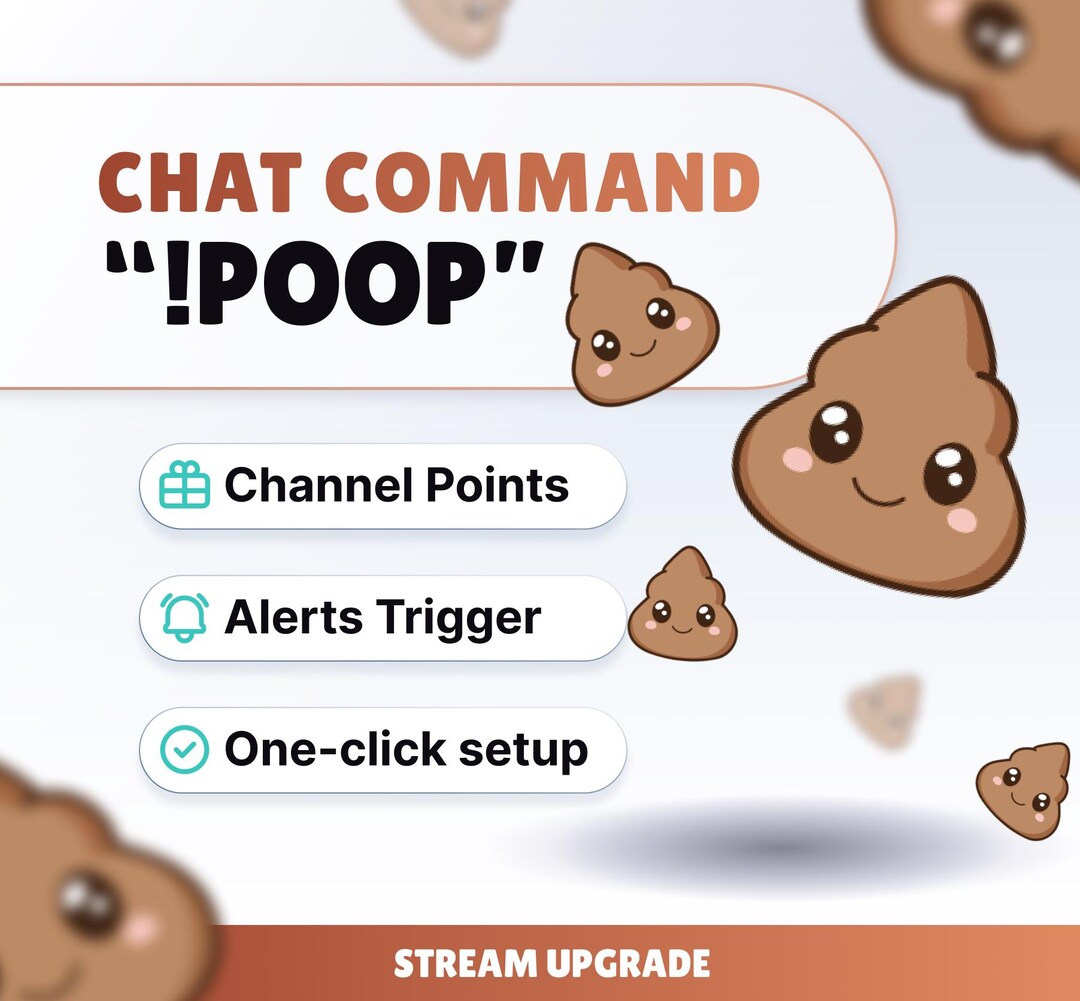 STREAM WIDGET - Poop Rain - Chat Command for Twitch and Youtube ...
