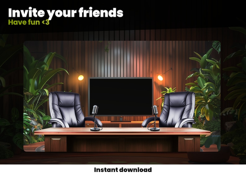 VTUBER TALK SHOW - Vtuber Background - Twitch Stream Assets - Pngtuber ...