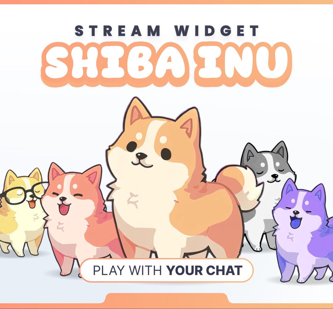 STREAM WIDGET - Shiba Inu // Twitch & Youtube - Work With ...