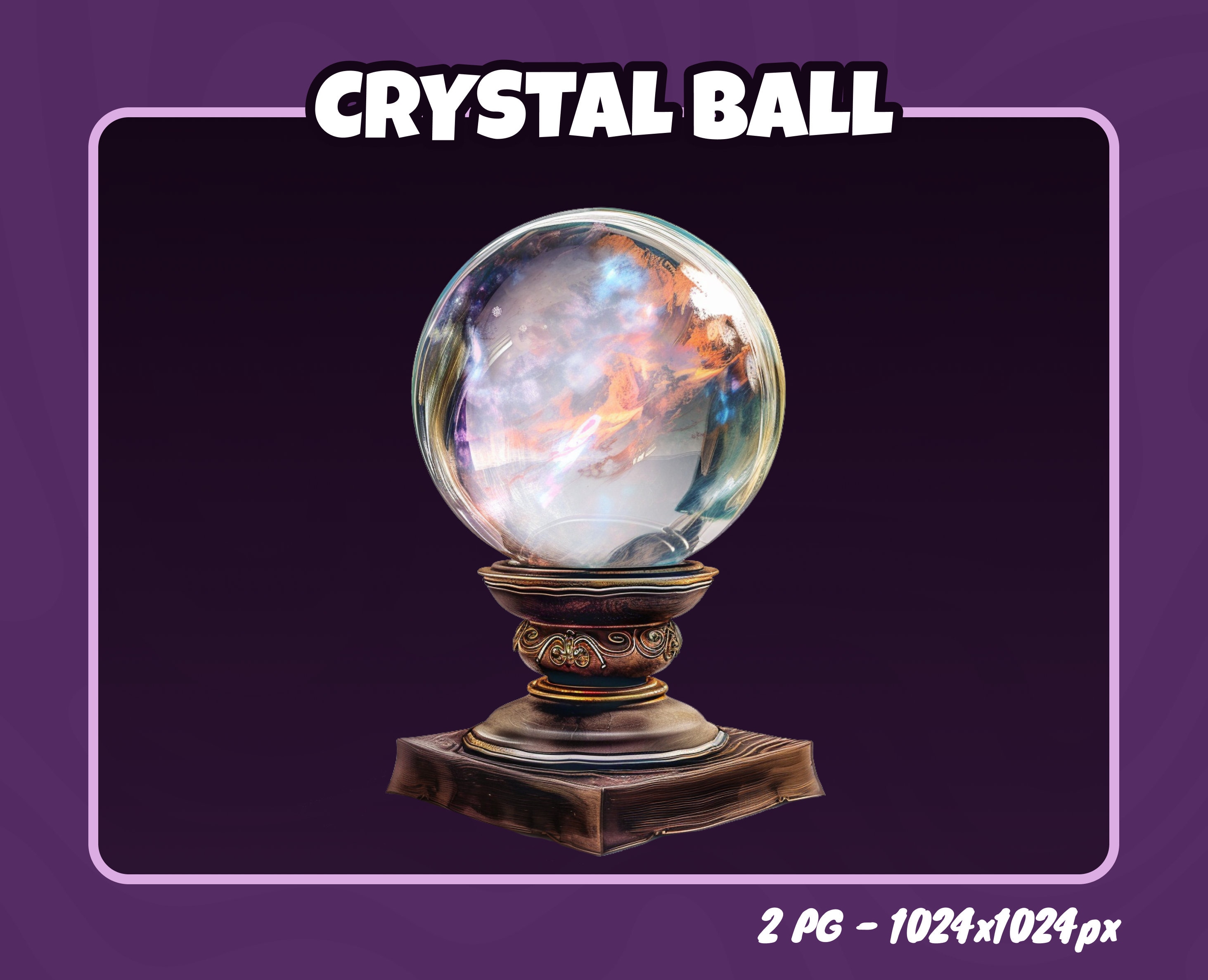 Witch Crystal Ball - Vtuber Magic Assets, Transparent PNG (digital ...