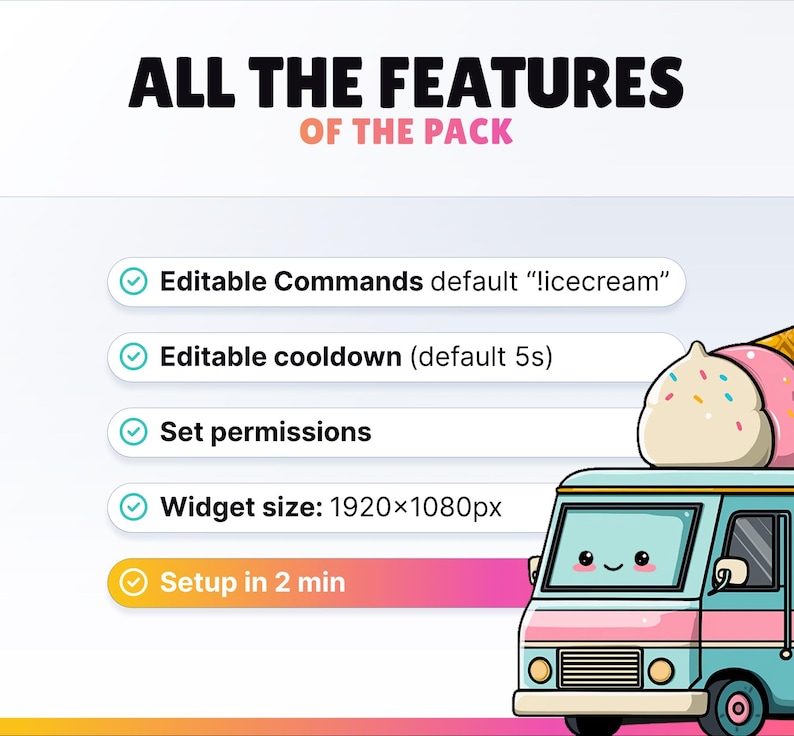 STREAM COMMAND WIDGET - Ice Cream Truck - Chat Command for Twitch and ...