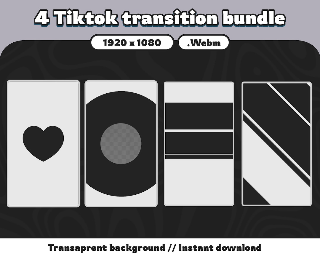 TIKTOK TRANSITION KIT - 4 Black and White Phone Transition - Low-fi ...