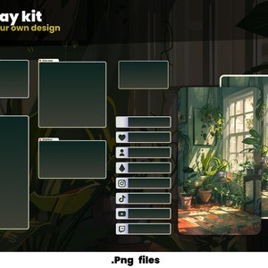 TIKTOK OVERLAYS - Low-fi Room With Plants - Animated Tik Tok Stream ...