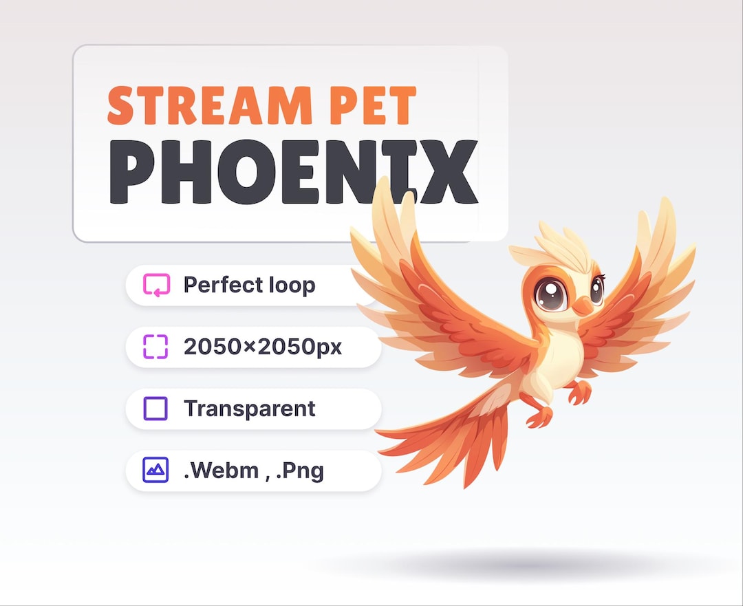 STREAM PET - Phoenix - Animated - Perfect Loop - Hd Files (2050x2050px ...