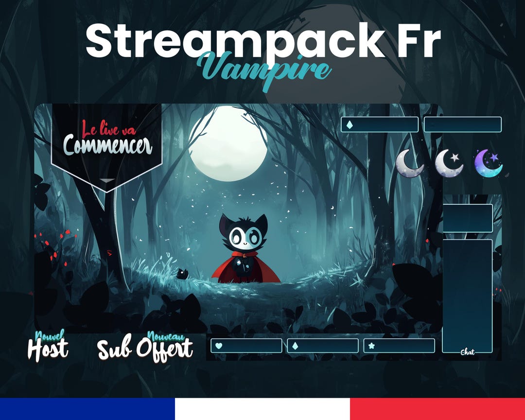 Vampire Overlays Français | Streampack FR Cute Vampire Gothic | Animé ...