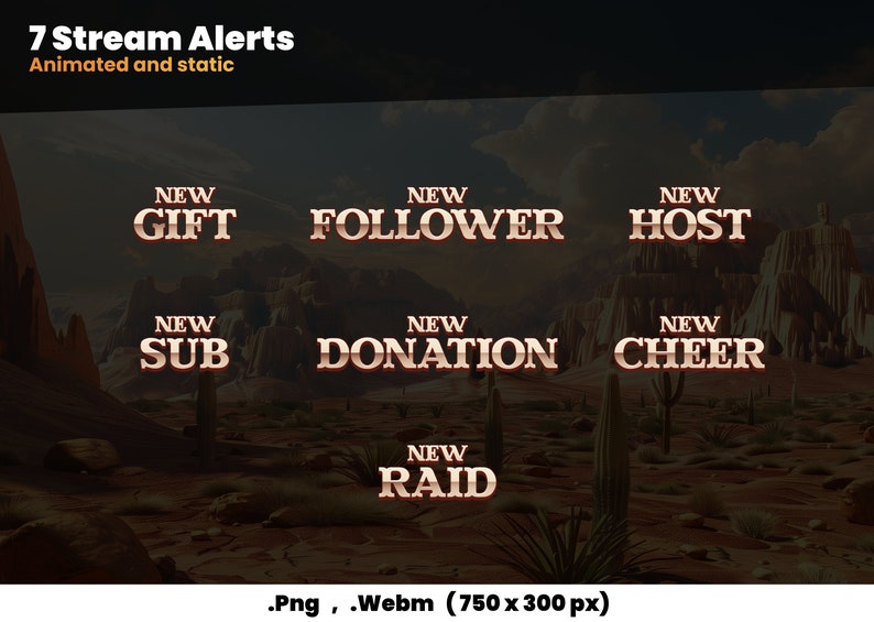 STREAMPACK WESTERN - Twitch Western Overlays Pack - Animated Package ...