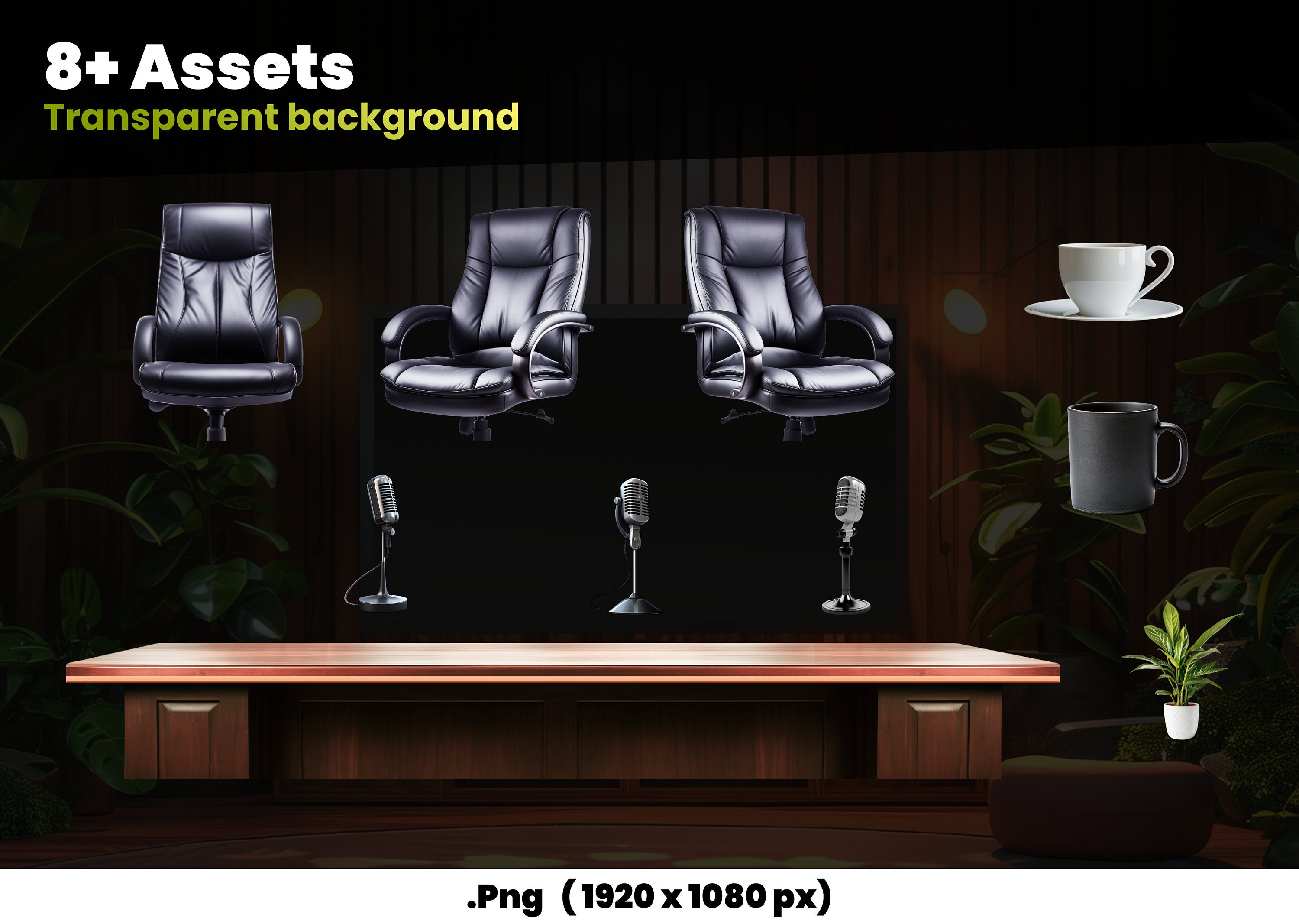 VTUBER TALK SHOW - Vtuber Background - Twitch Stream Assets - Pngtuber ...