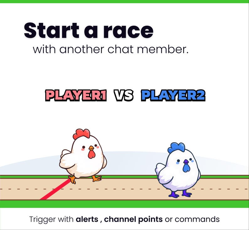 Stream Widget - Chicken Race- Trigger With Channel Points, Alerts and ...