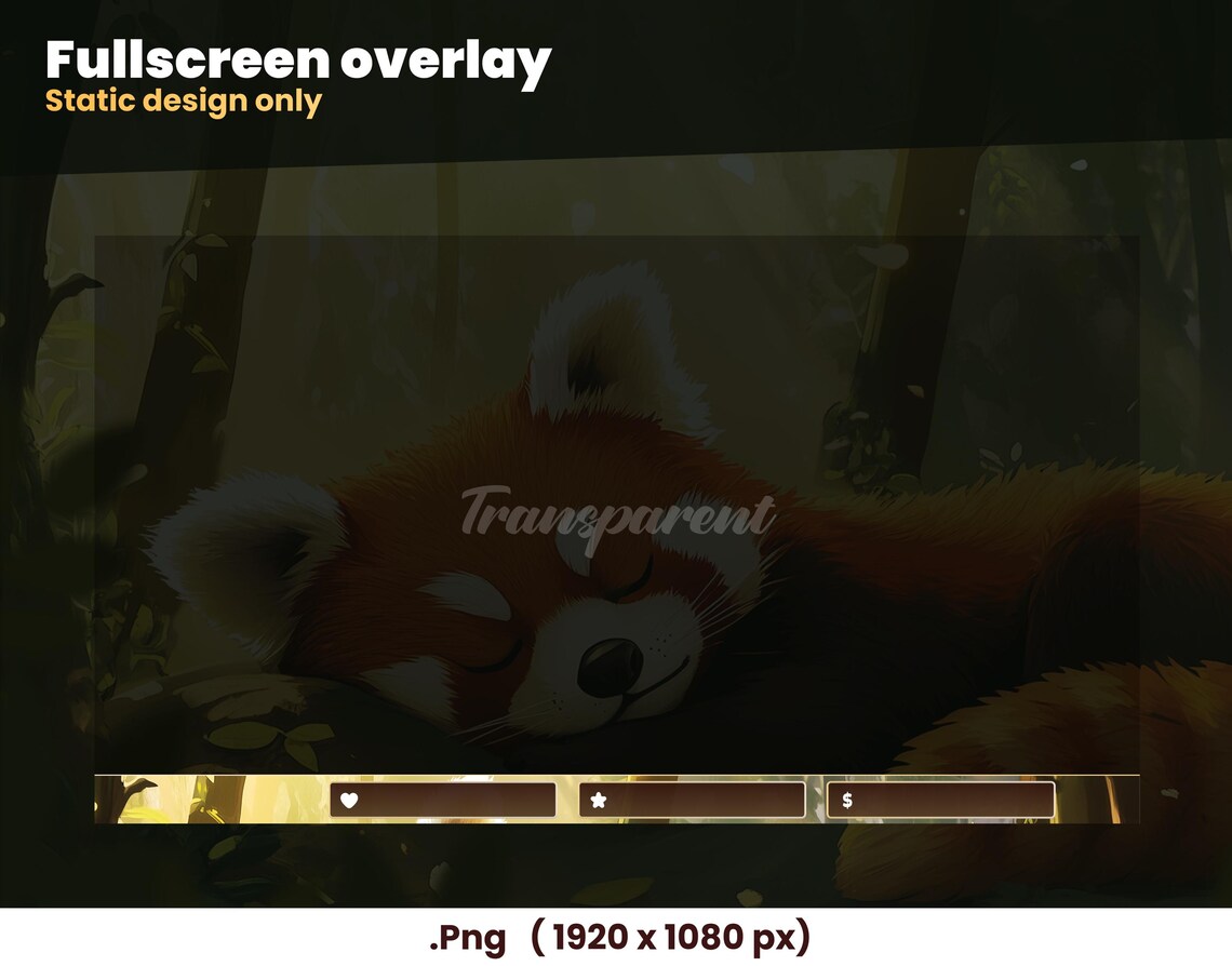Red Panda Twitch Stream Overlay Kit | OBS, Streamlabs - Etsy