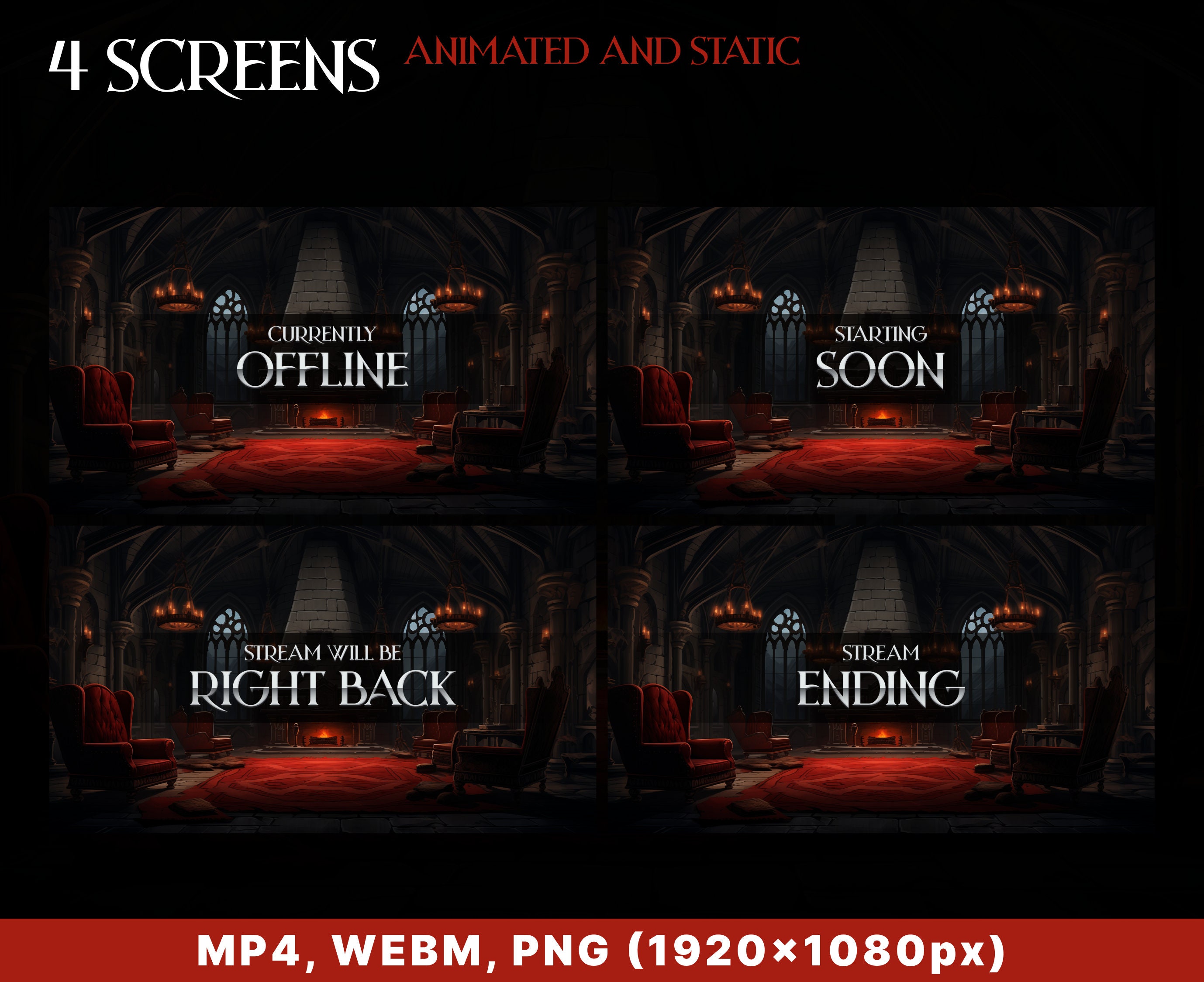 BLOOD VAMPIRE Stream Overlay // Dark Package // Screens, Alerts ... BLOOD VAMPIRE Stream Overlay // Dark Package // Screens, Alerts ...