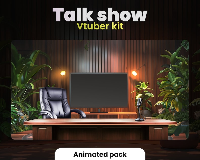 VTUBER TALK SHOW - Vtuber Background - Twitch Stream Assets - Pngtuber ...