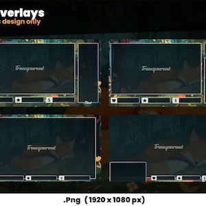 Cute Fox Overlays Kit | Animated Streampack | Illustrated Red Fox ...