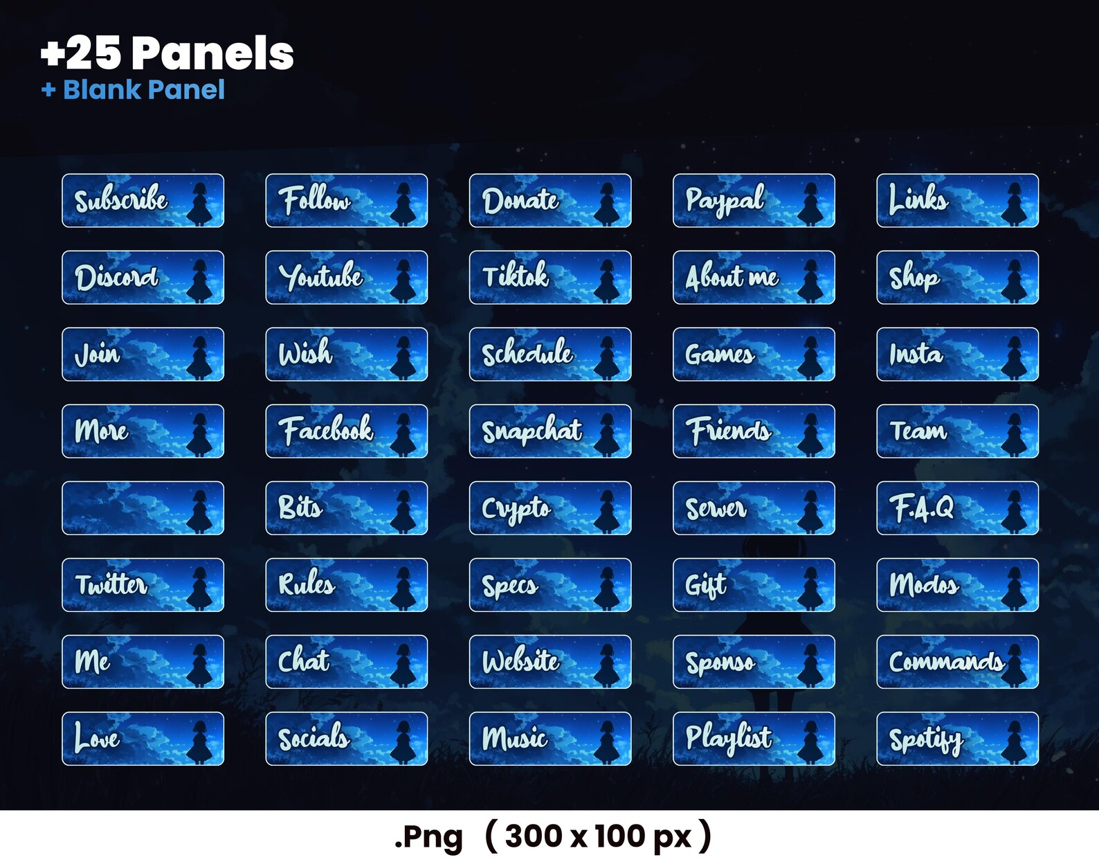Streampack "cute Anime Girl" | Animated Twitch Stream Package ...
