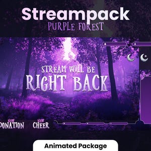 PURPLE FOREST - Stream Package - 1920 X 1080 Px - Black and White ...