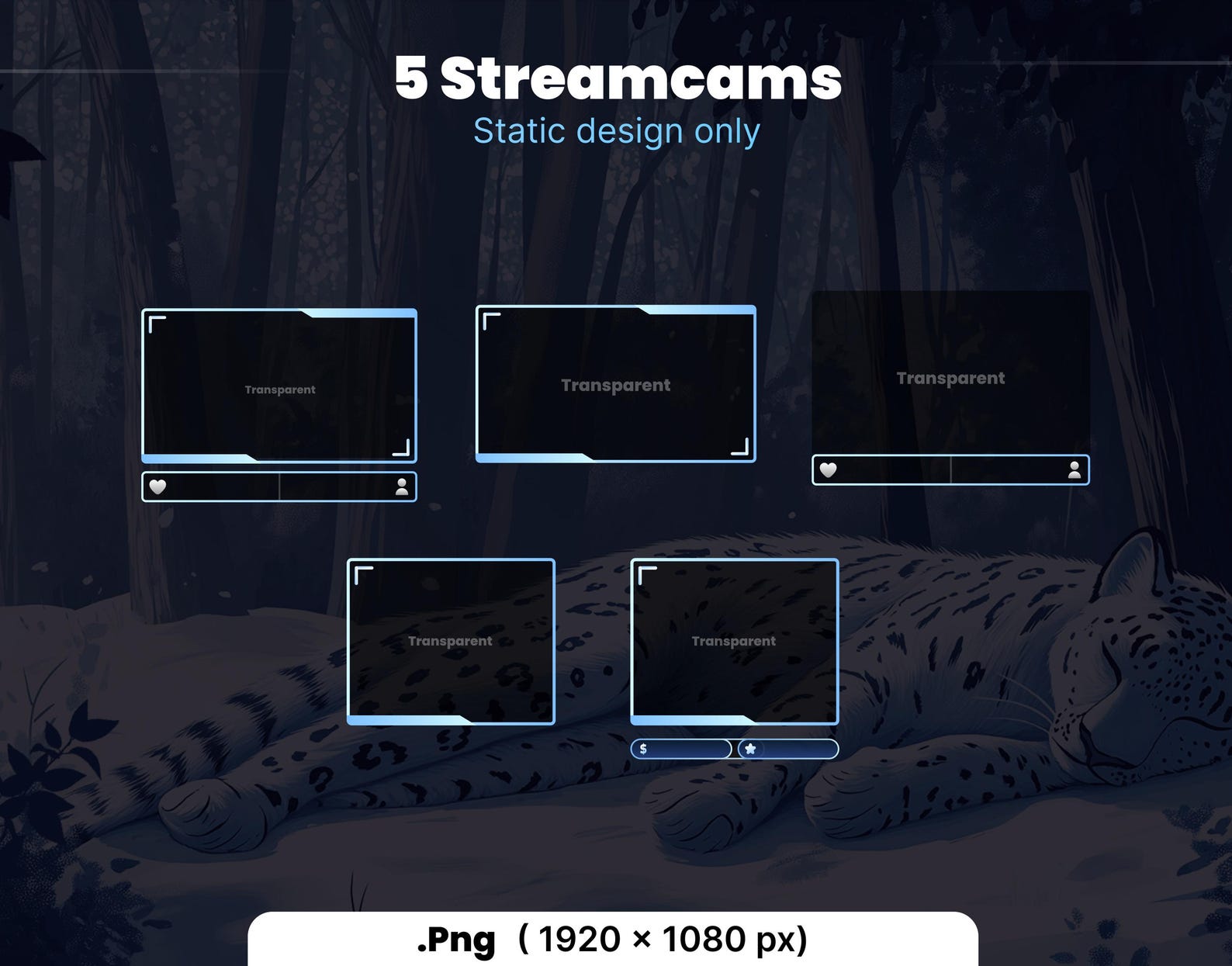 STREAM PACK - Snow Leopard- 1920x1080px - Animated Package - Overlays ...
