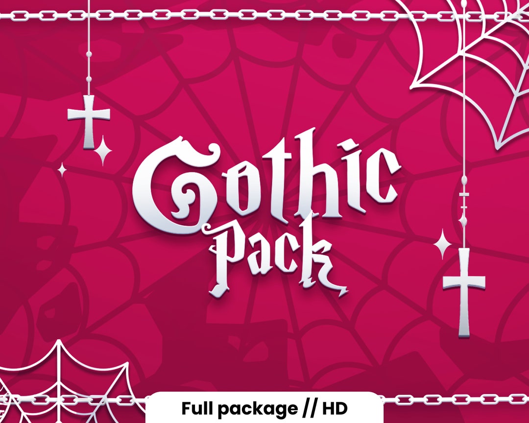 Red Gothic Pack | Animated Gothic Stream Package | Vampire Overlays Kit ...
