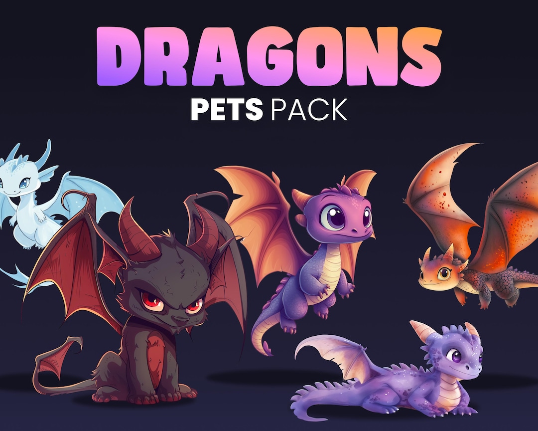 STREAM PETS PACK - Dragons - Animated Pets - Transparent Background ...