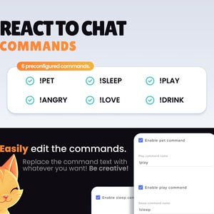 REACTIVE STREAM PET - Cat (beige) - Twitch Widget - Hd Files - Instant ...