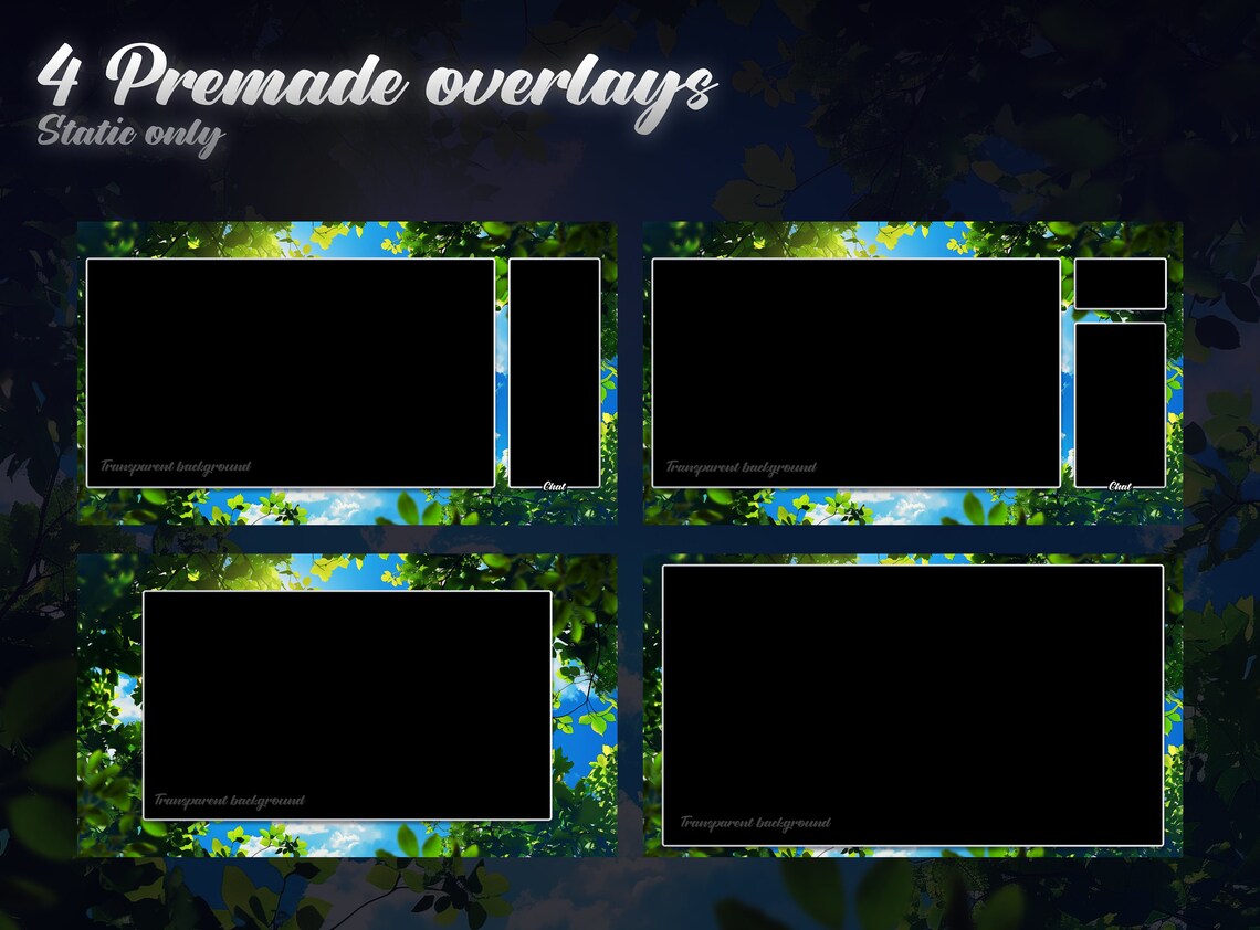 Forest Stream Overlay Package – Animated Twitch Screens, Panels ...