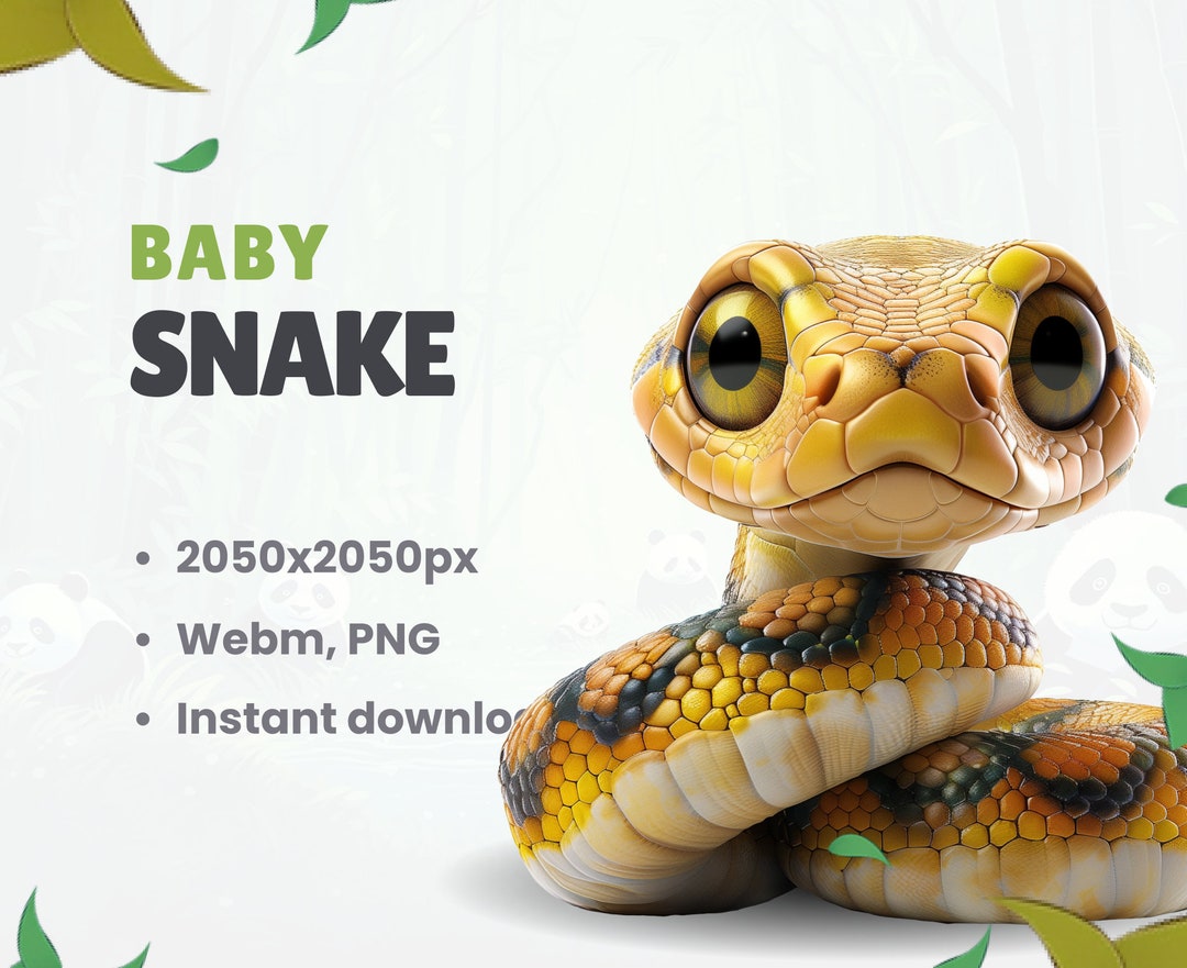 VTUBER PET Baby Snake - Stream Asset - Animated Stream Decoration - PNG ...
