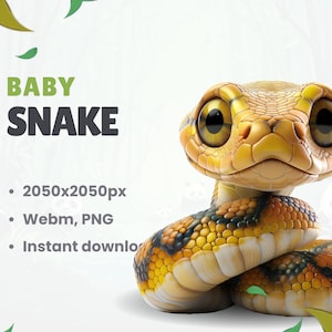 VTUBER PET Baby Snake - Stream Asset - Animated Stream Decoration - PNG ...