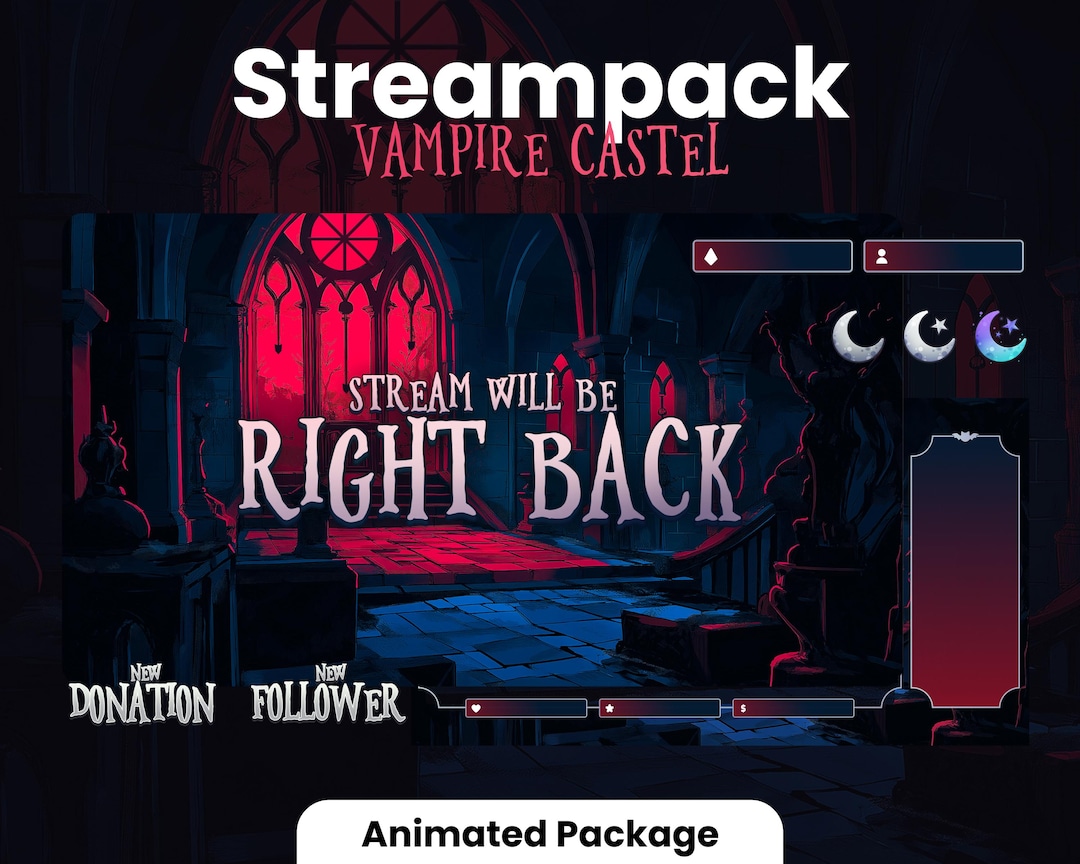 Stream Package - Vampire Castel | Animated Stream Package | 1920x1080px ...