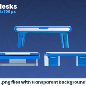 VTUBER KIT - Blue Gaming Room - Chairs, Desk, Mics and More! Stream ...