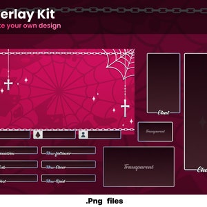 Red Gothic Pack | Animated Gothic Stream Package | Vampire Overlays Kit ...