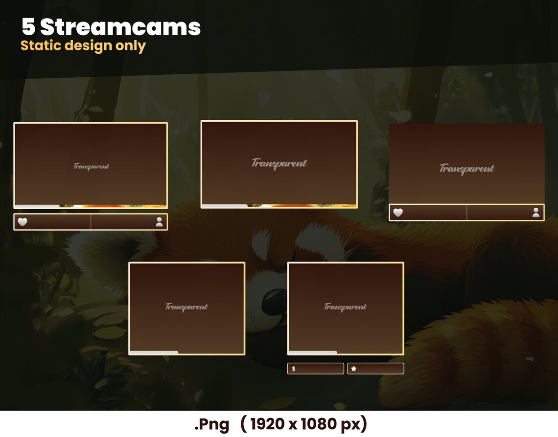 Red Panda Twitch Stream Overlay Kit | OBS, Streamlabs - Etsy