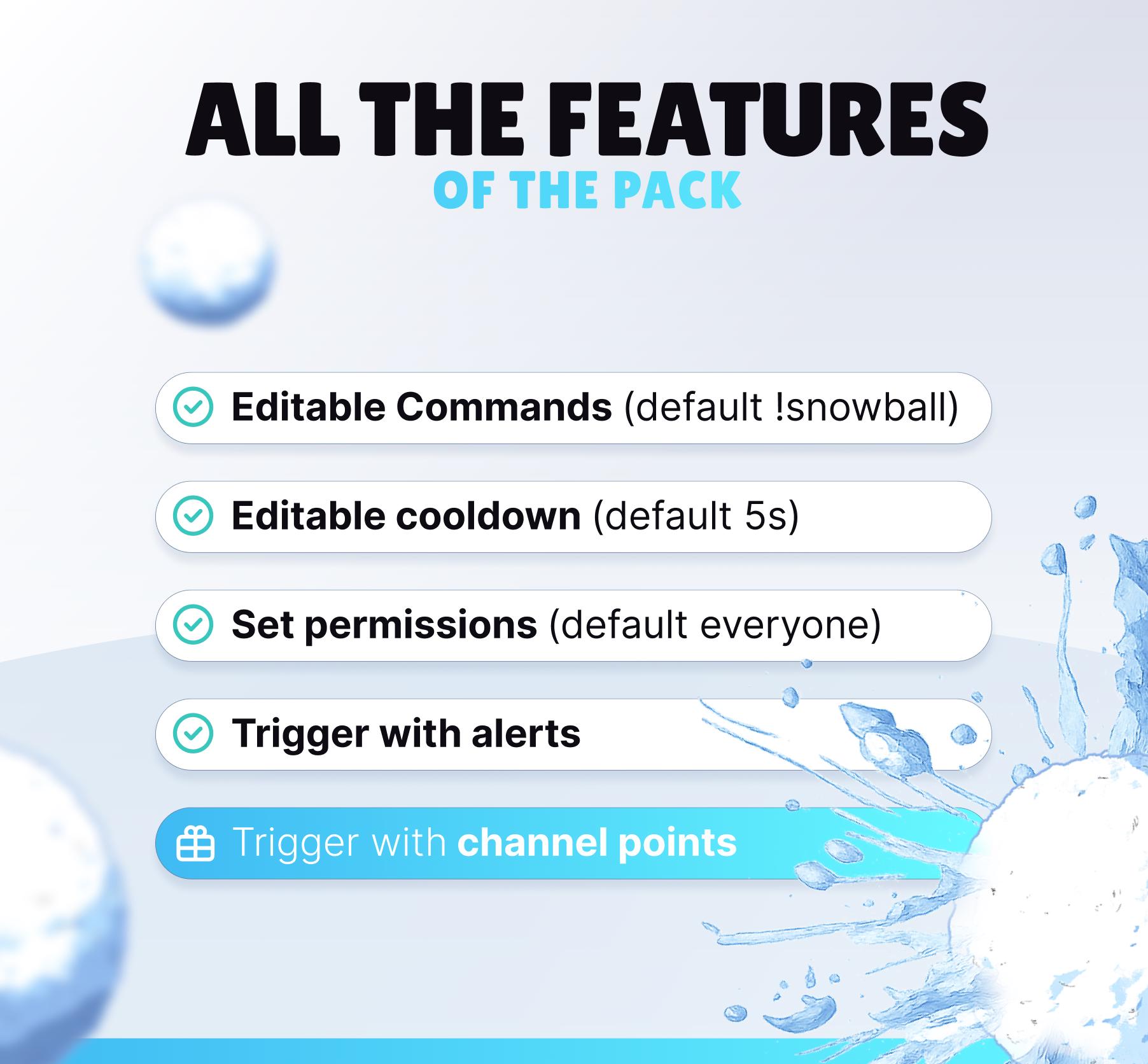 STREAM WIDGET - Snowball - Chat Command for Twitch and Youtube ...