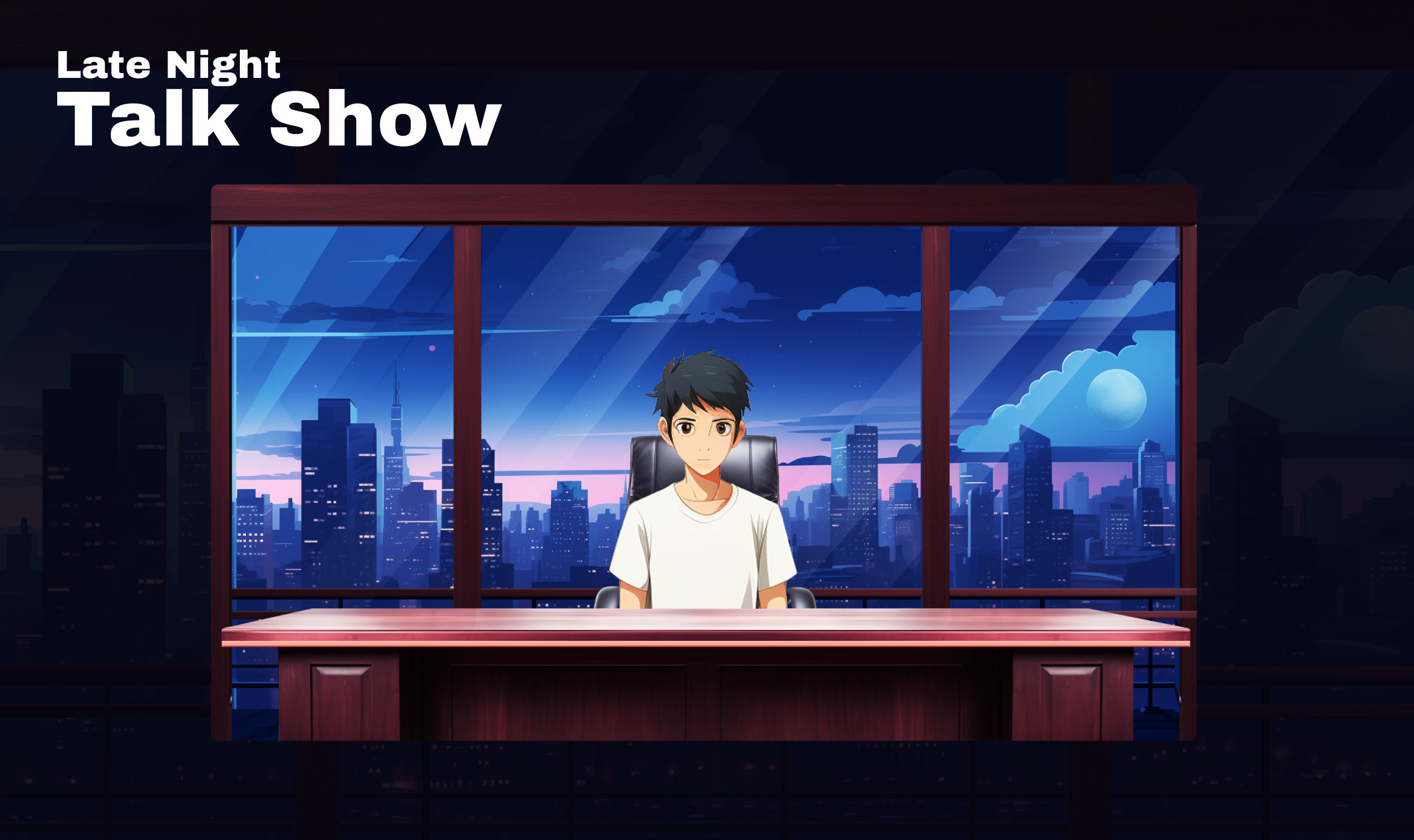 VTUEBR BACKGROUND - Late Night Talk Show - Animated Pngtuber Background ...